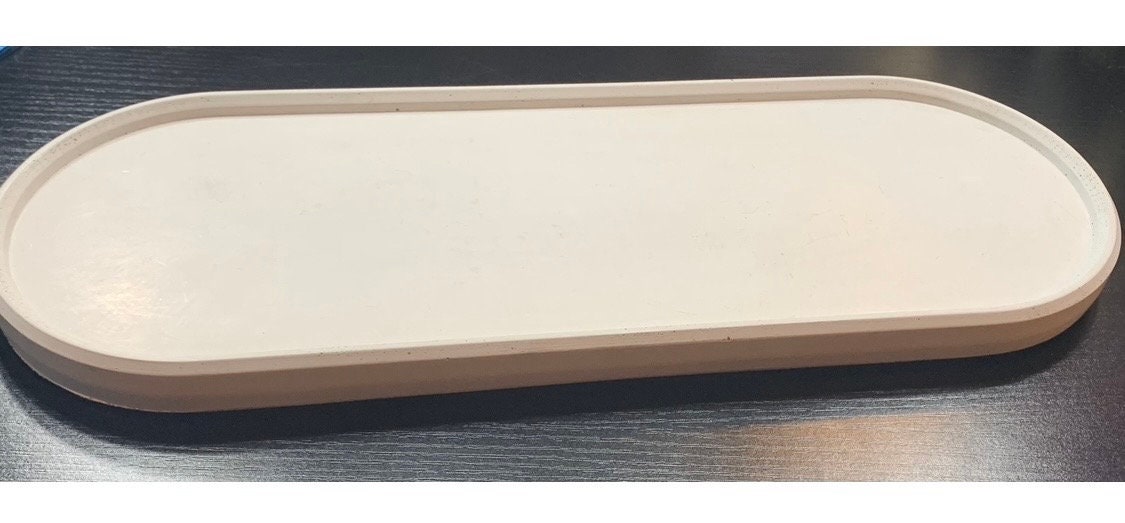 XL Oval Tray, Decorative Tray, Oval Concrete Tray, Scandinavian Decor ...