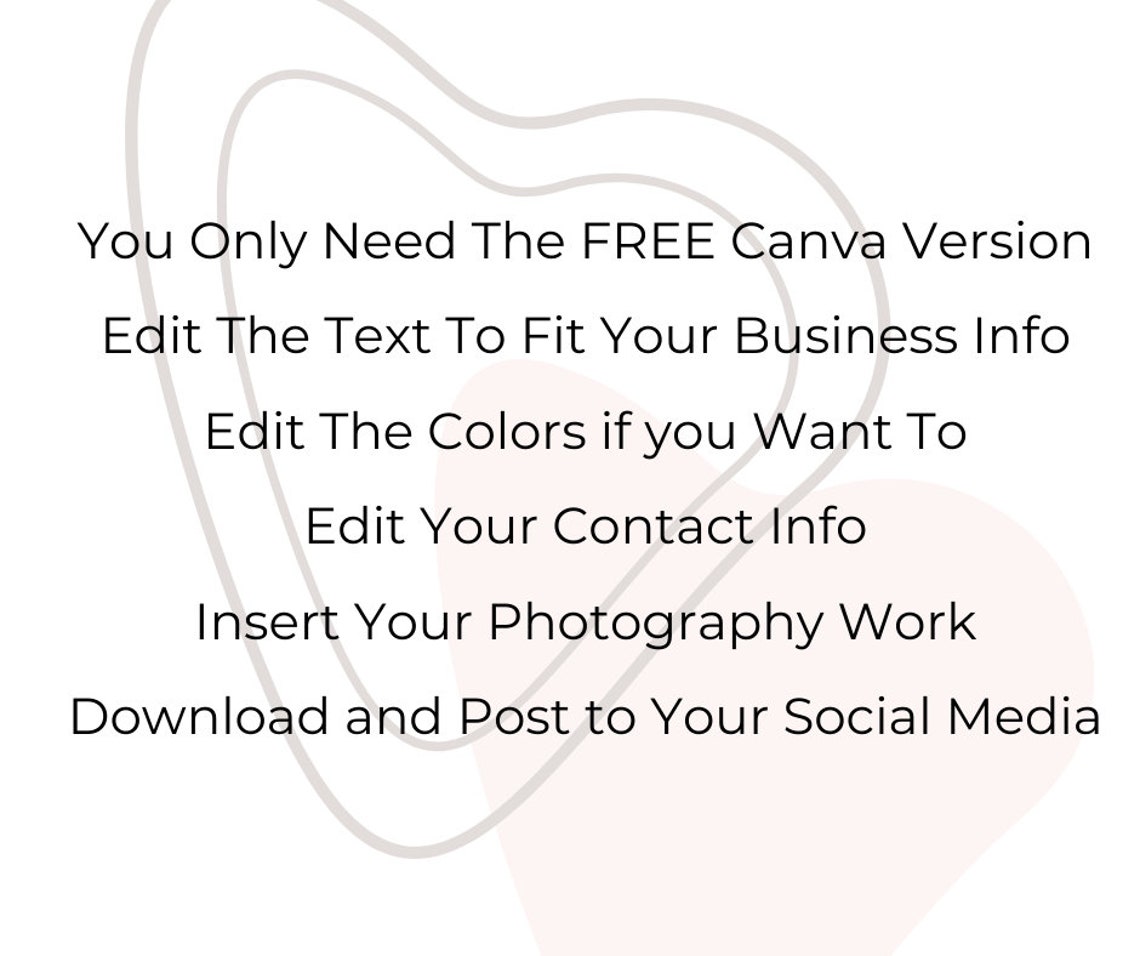 Christmas Mini Session Marketing Template, Canva Marketing Template ...