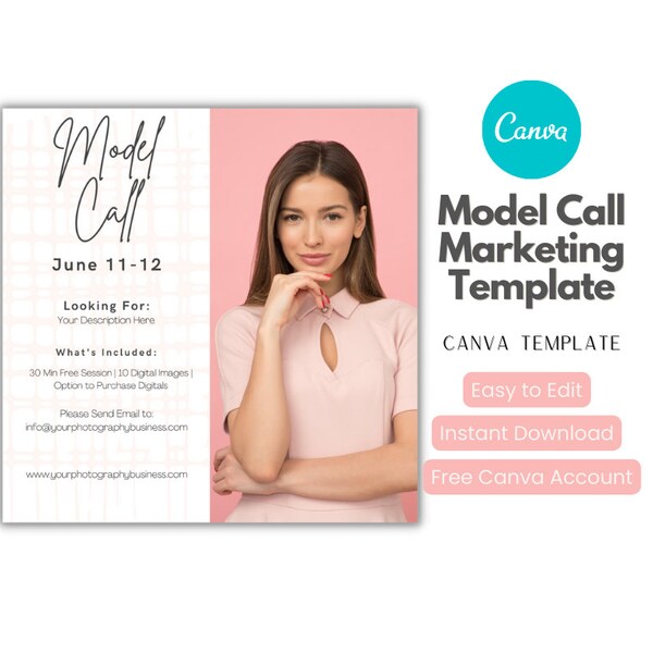 Model Call Template - Etsy