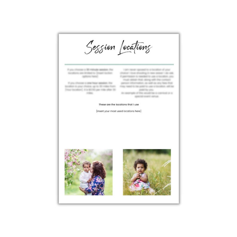 Family Photography Session Inquiry Canva Template, Photography Client ...