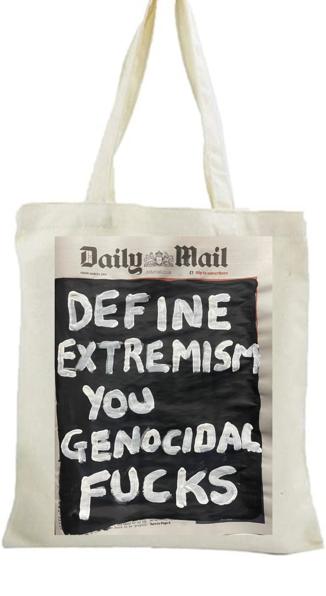 Daily Mail Tote Bag - Etsy UK