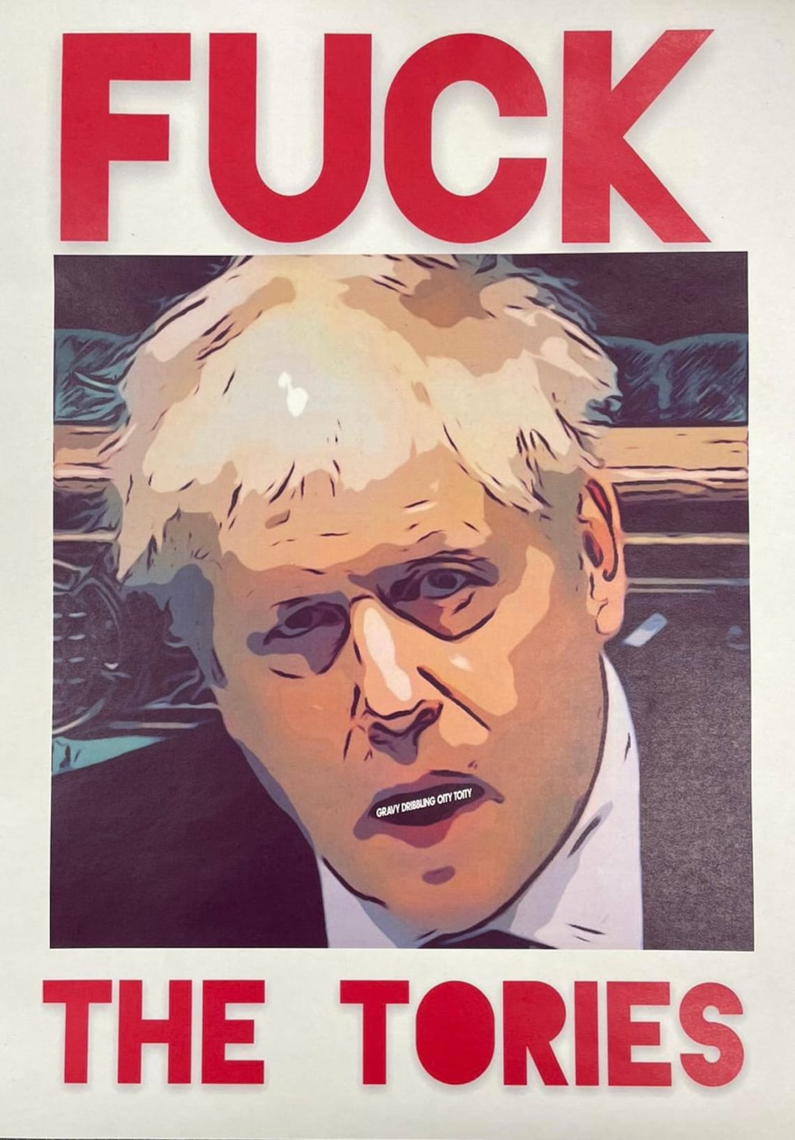 Fuck The Tories A3 Folded Poster Etsy Uk