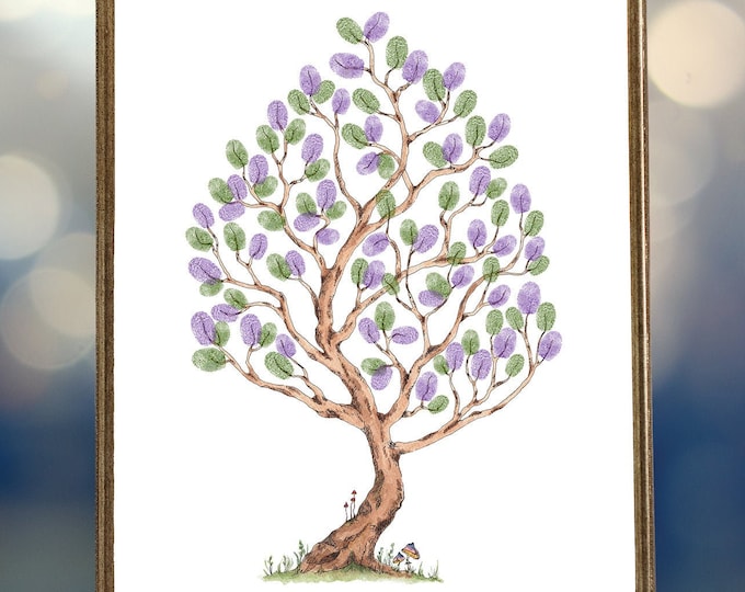 Elisa Tree With Bunny Instant Download Fingerprint Decoration - Etsy