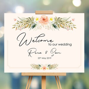 Rena Wedding Welcome Sign Instant Download - Traditional Bridal Shower ...