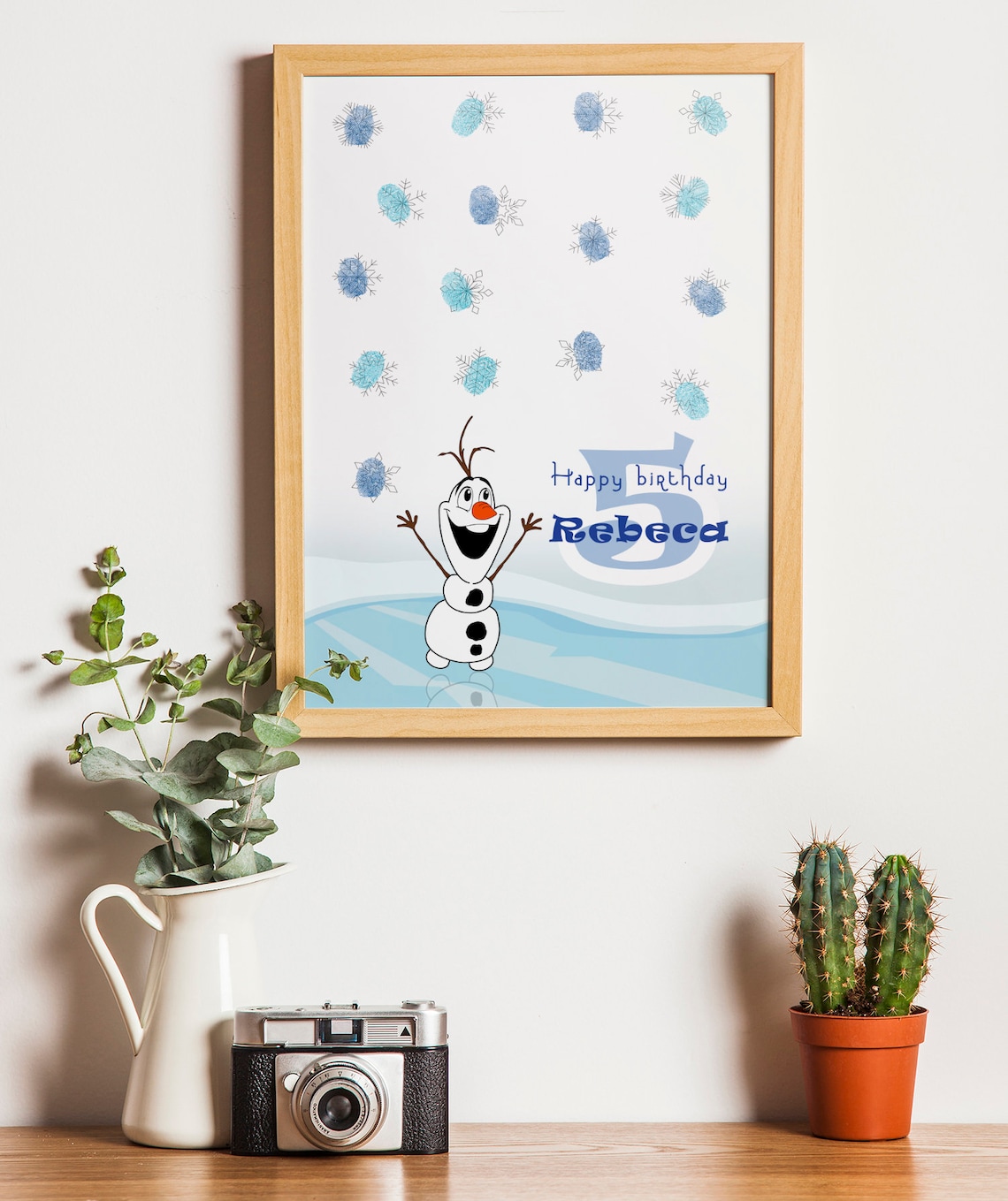 Olaf Fingerprint Snowflakes Digital Art Instant Download - Etsy UK