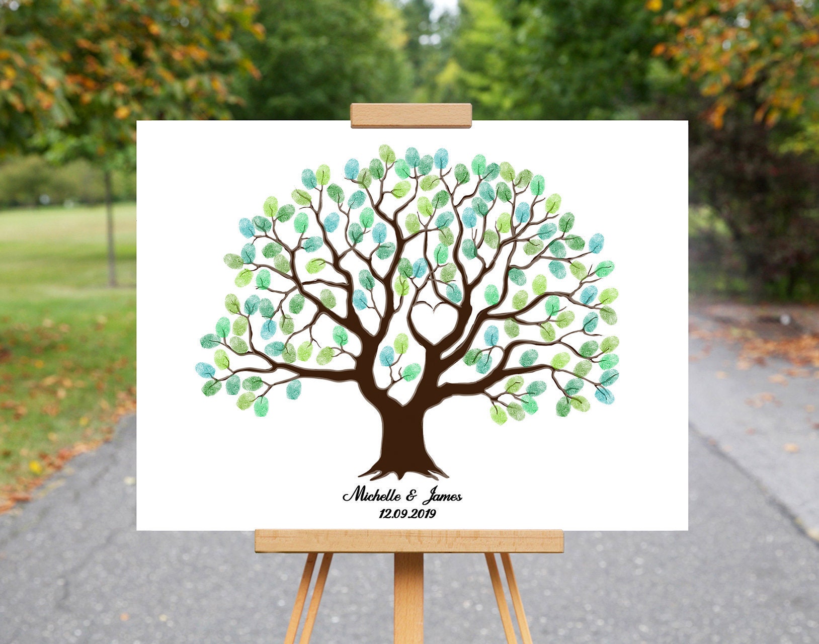 Thumbprint Tree Vector