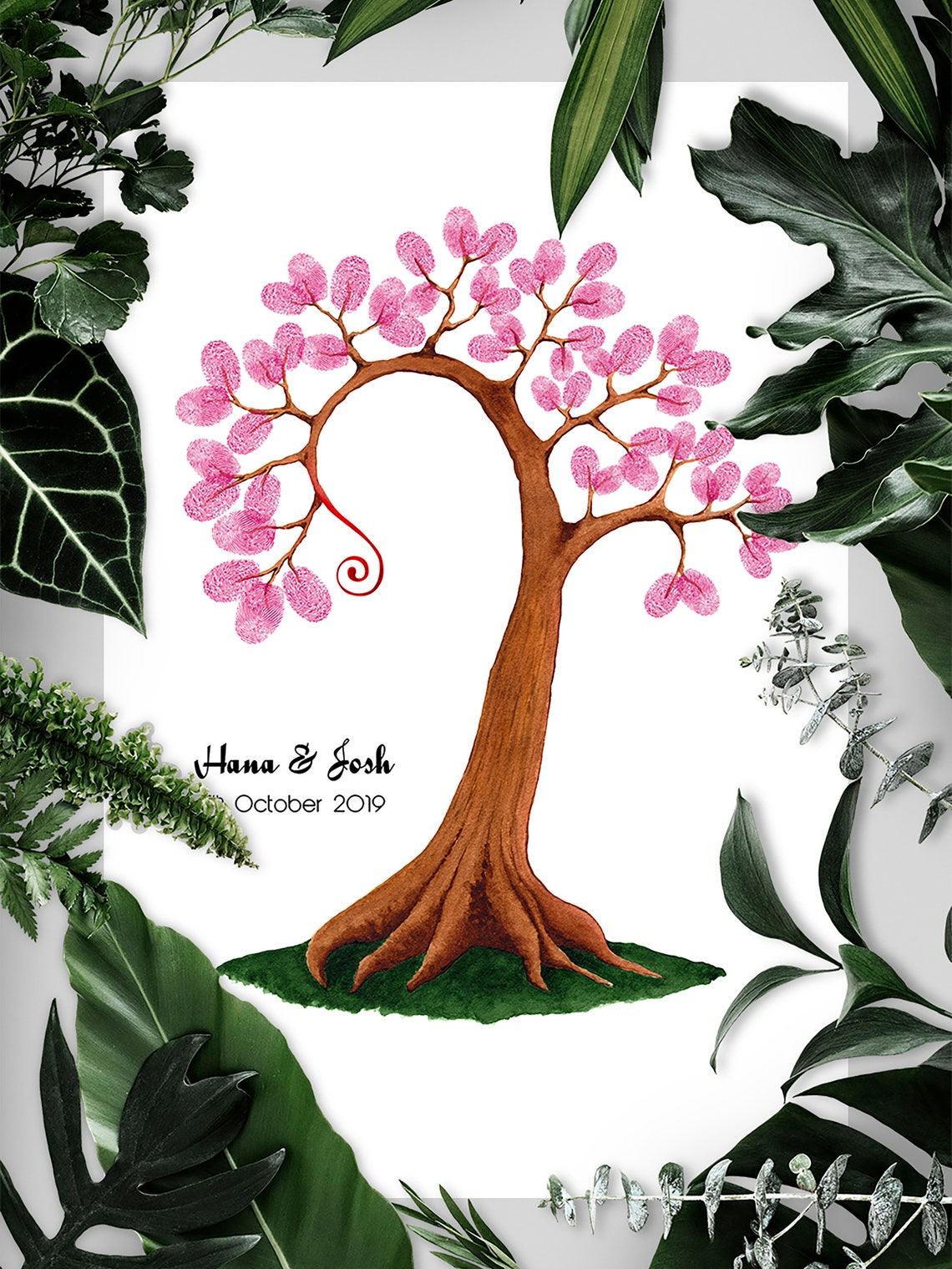 Mystic Fingerprint Tree for Birthday Instant Download Wedding - Etsy