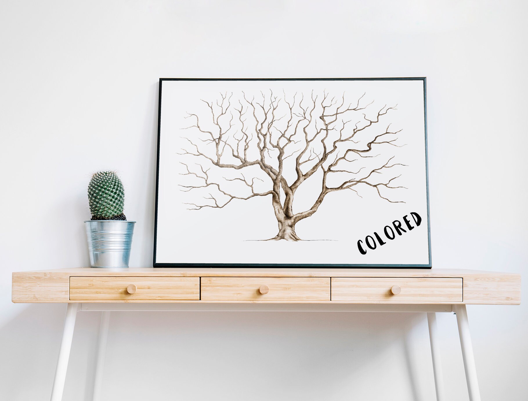Main Wedding Fingerprint Tree Instant Download Decoration - Etsy Canada