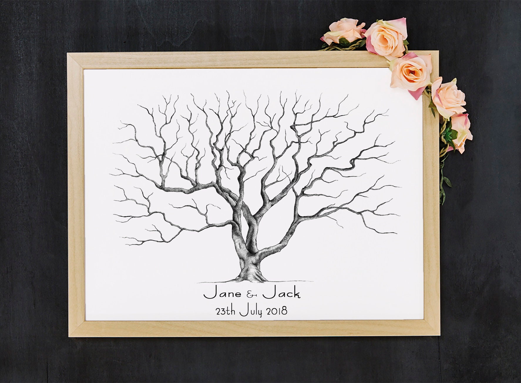 Main Wedding Fingerprint Tree Instant Download Decoration - Etsy Canada