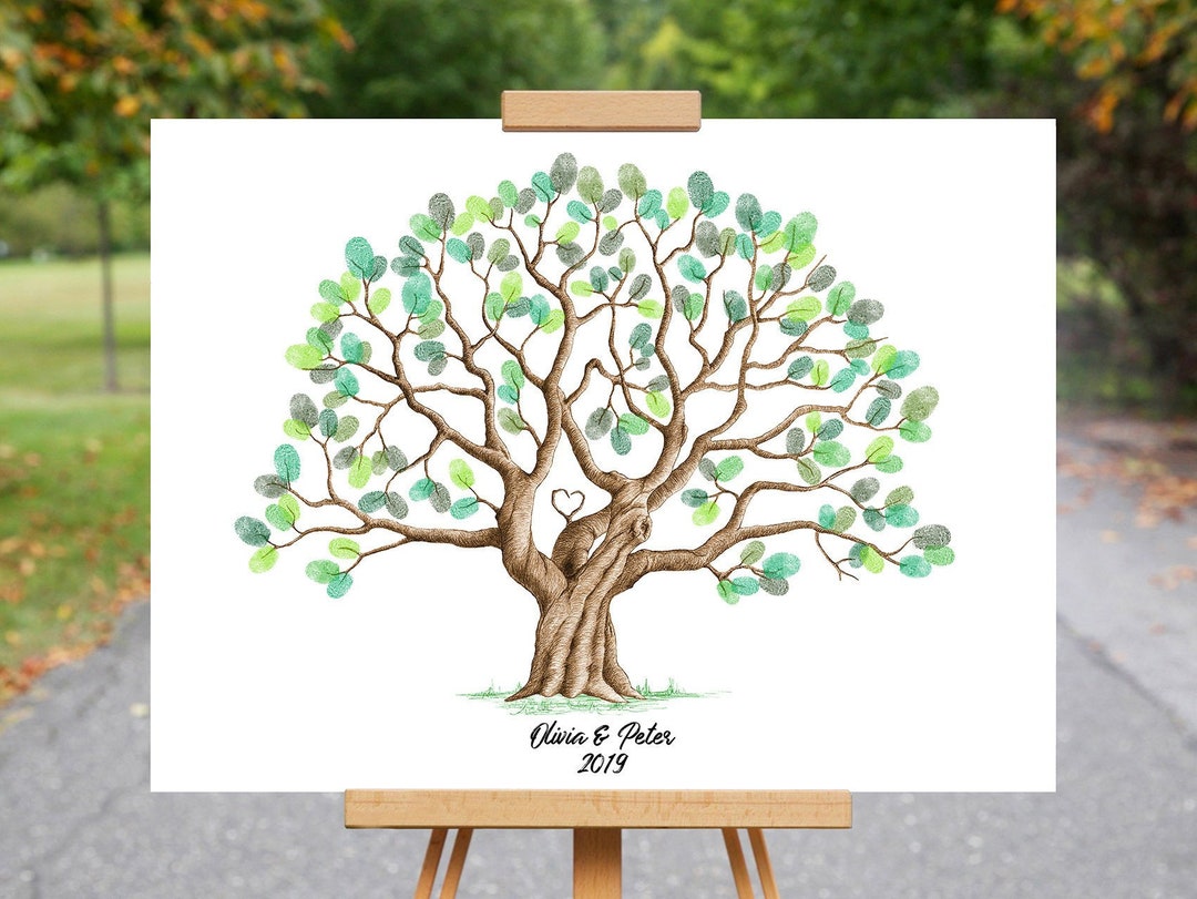 Olivia Instant Download Fingerprint Tree Wedding Decoration Birthday ...