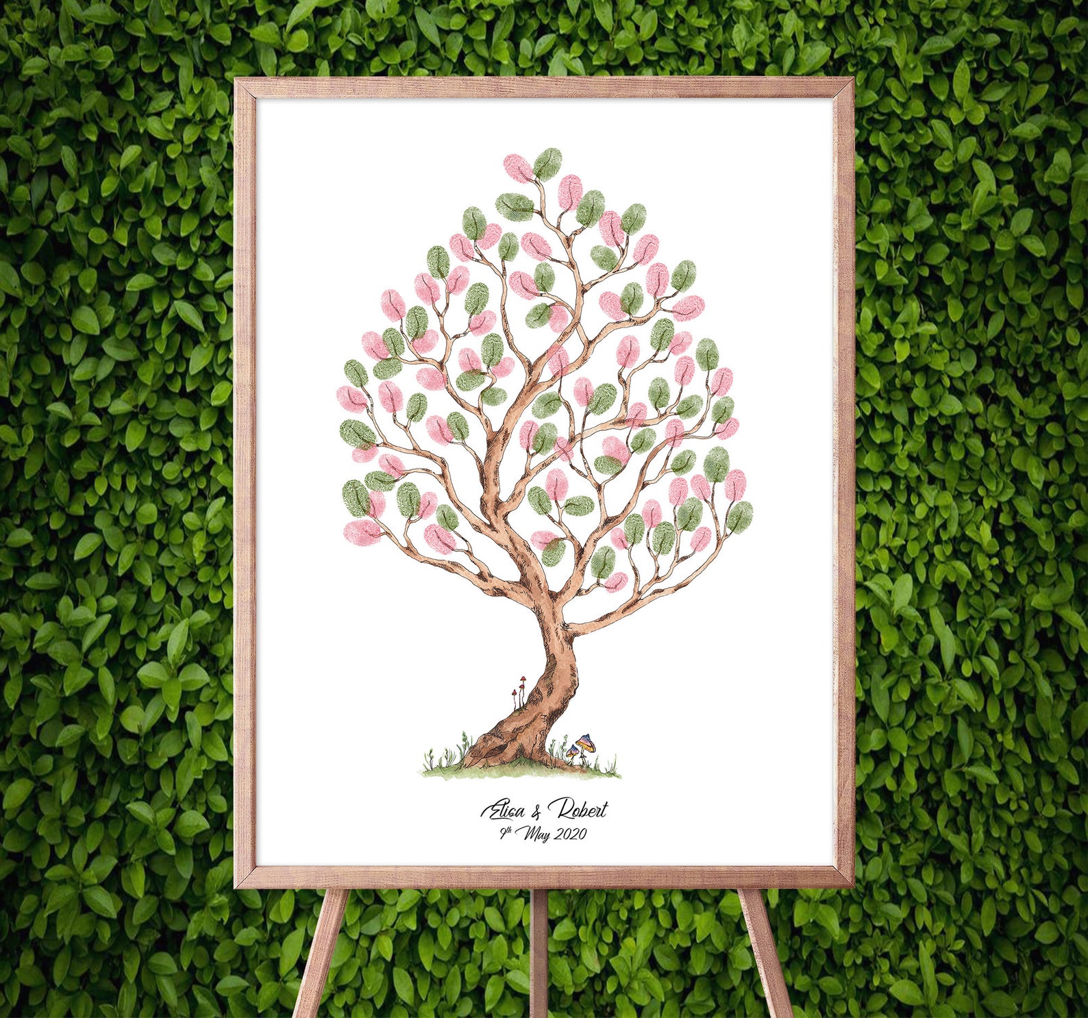 Elisa Tree With Bunny Instant Download Fingerprint Decoration Birthday ...