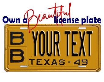 Texas Motorcycle License Plate - Etsy