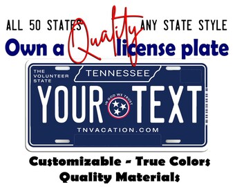 Tennessee License Plate | Etsy