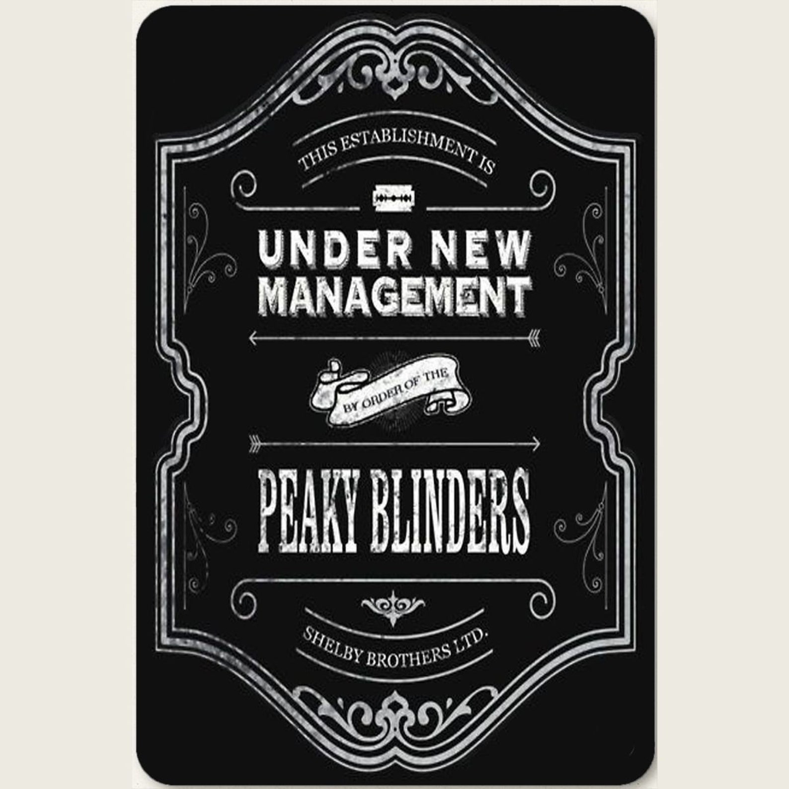 Peaky Blinders Sign Under New Management Black Aluminum Sign - Etsy