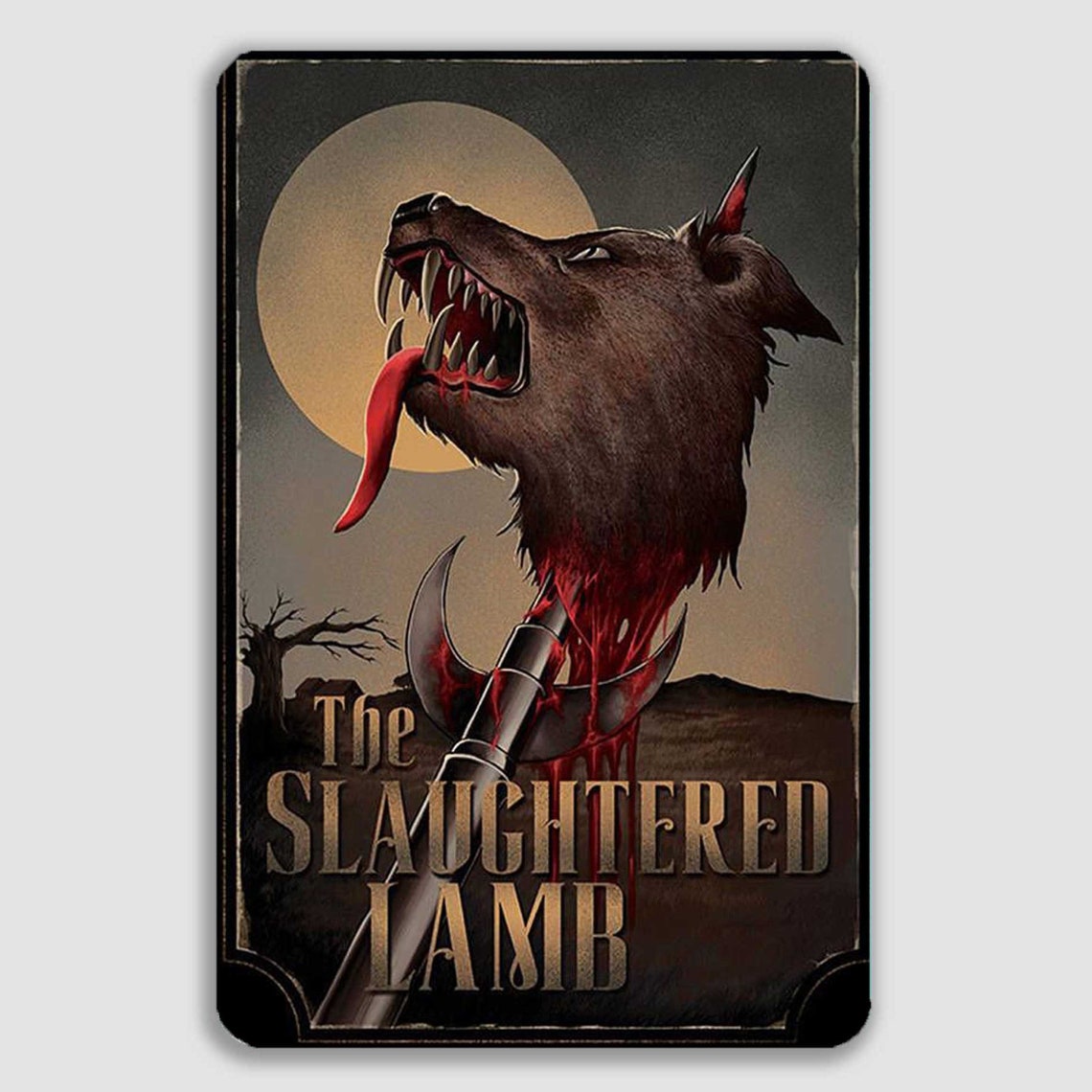 Slaughtered Lamb Tavern Sign AMERICAN WEREWOLF in London Pub - Etsy UK