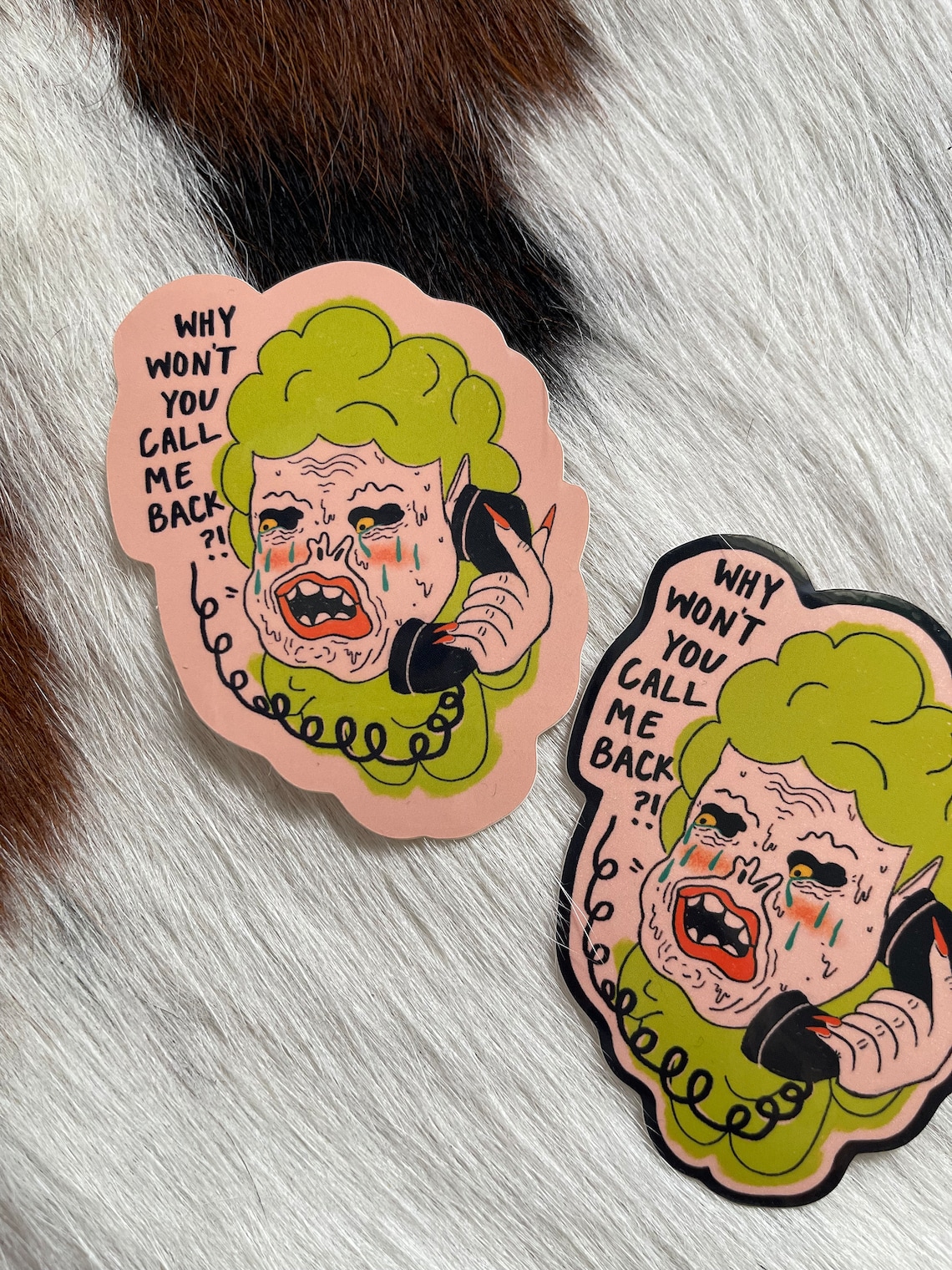 Ugly Crier // Unique Large Die Cut Vinyl Sticker // Pink and - Etsy