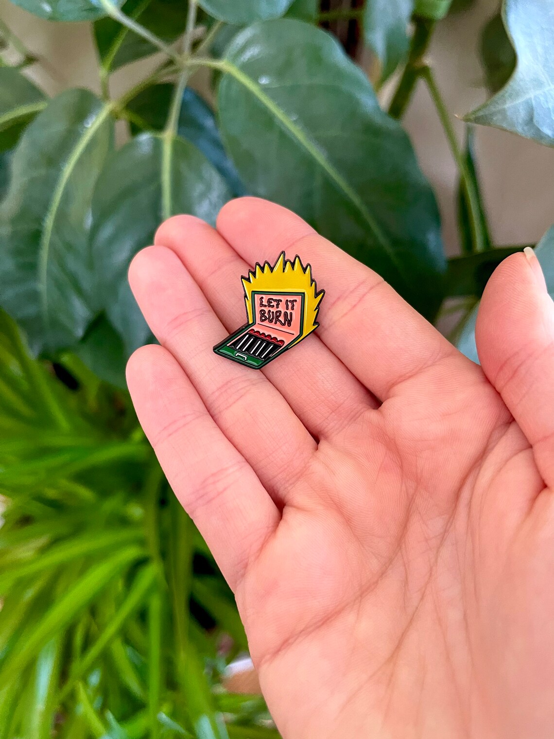 Let It Burn // 1 Inch Soft Enamel Pin // Enamel Lapel Pin // Aesthetic ...