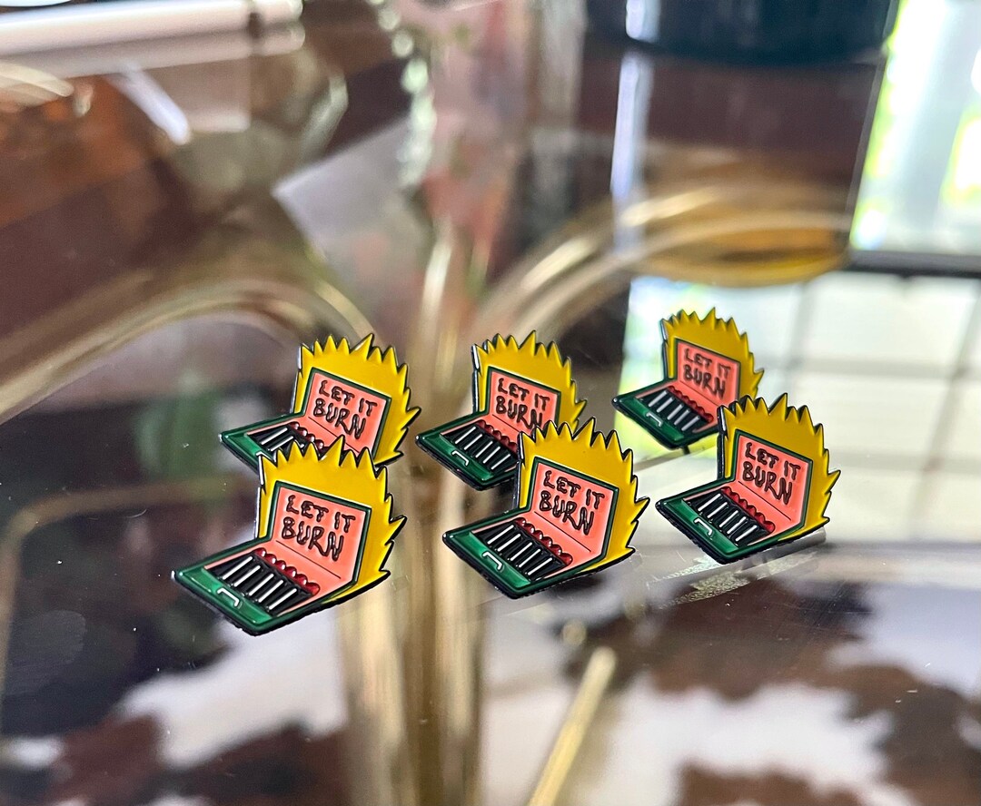 Let It Burn // 1 Inch Soft Enamel Pin // Enamel Lapel Pin // Aesthetic ...