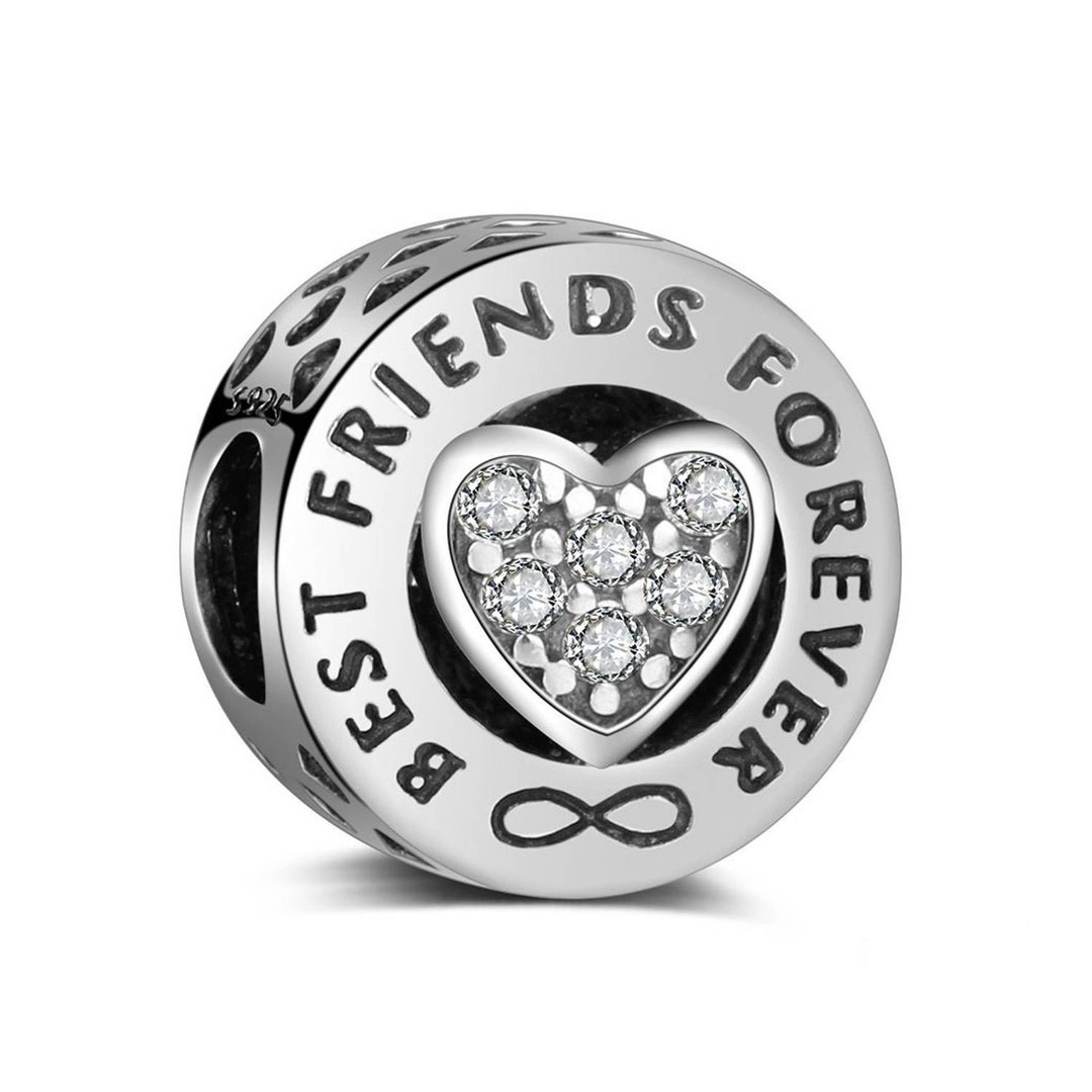 925 Sterling Silver Best Friend Forever Charm Bead for - Etsy