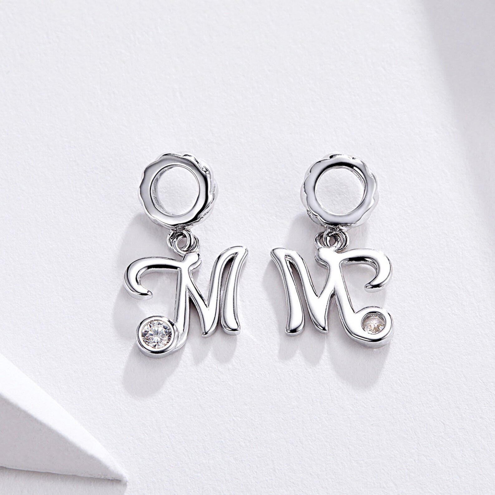 925 Sterling Silver Initial Letter Charm Bead Fits European - Etsy