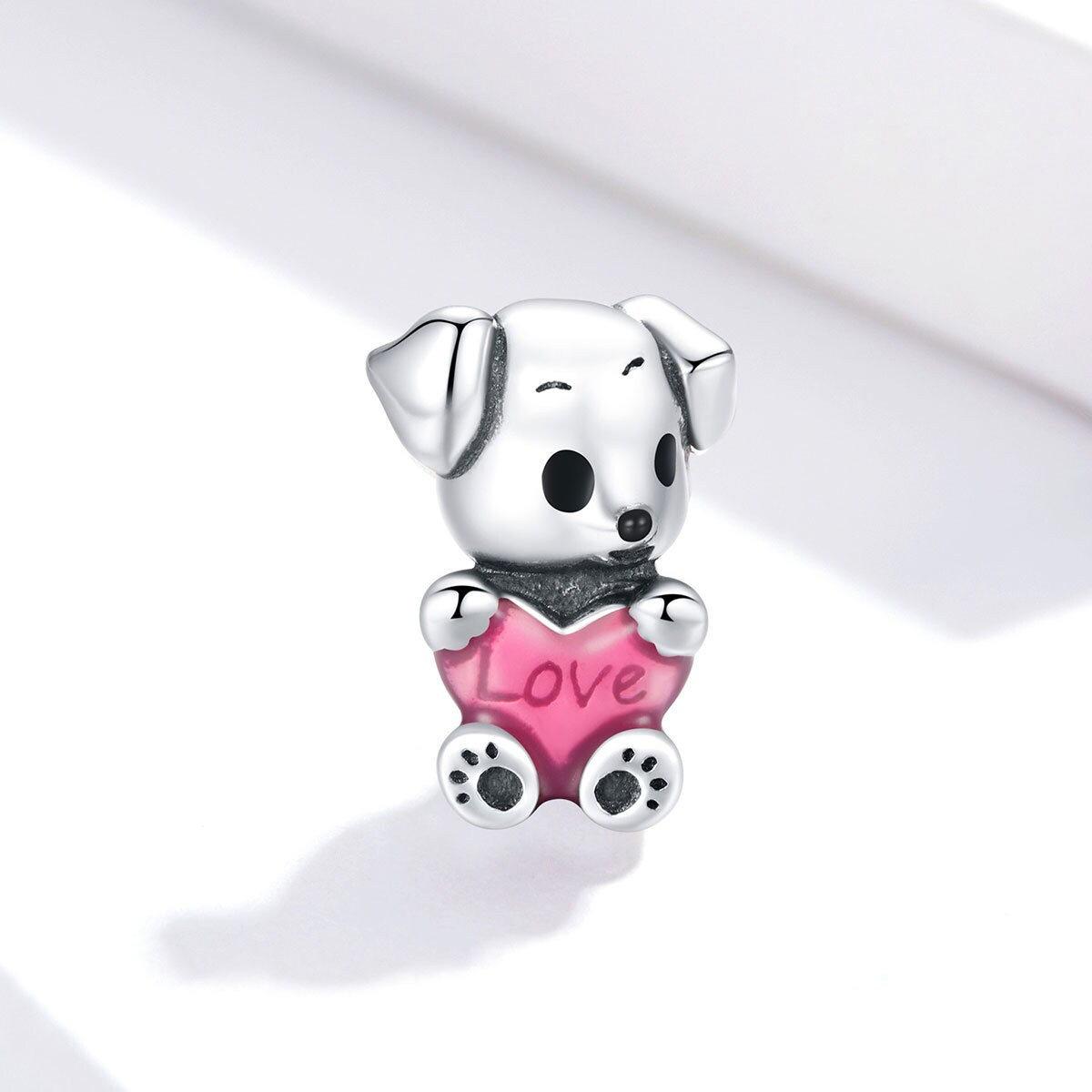 925 Sterling Silver Dog With Love Charm Bead Fits European - Etsy Denmark