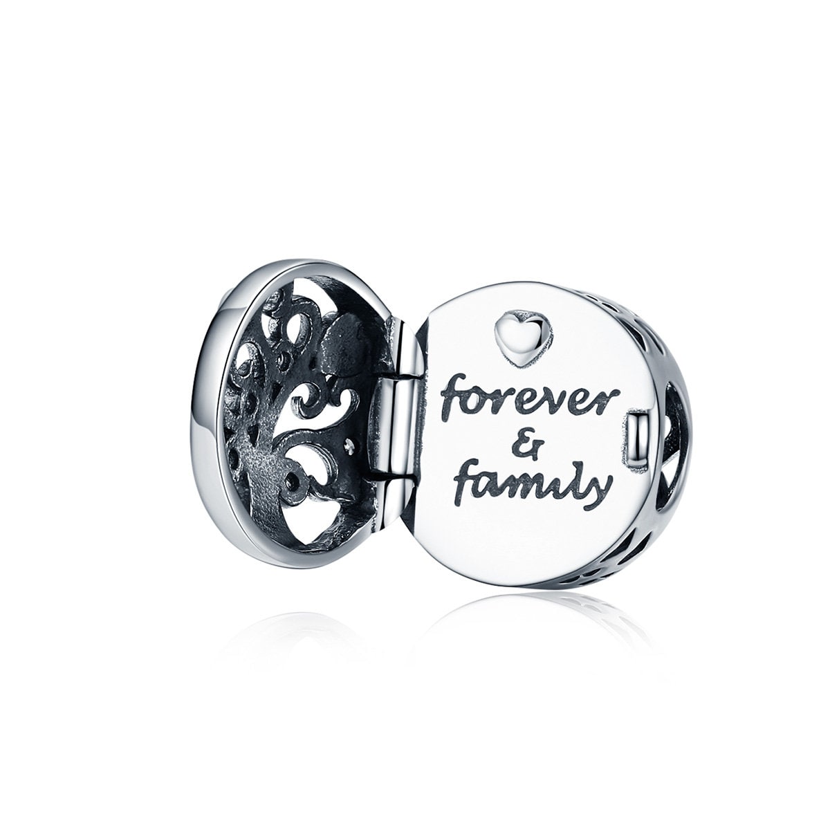 925 Sterling Silver Forever Family Charm Bead Fits European Charm ...