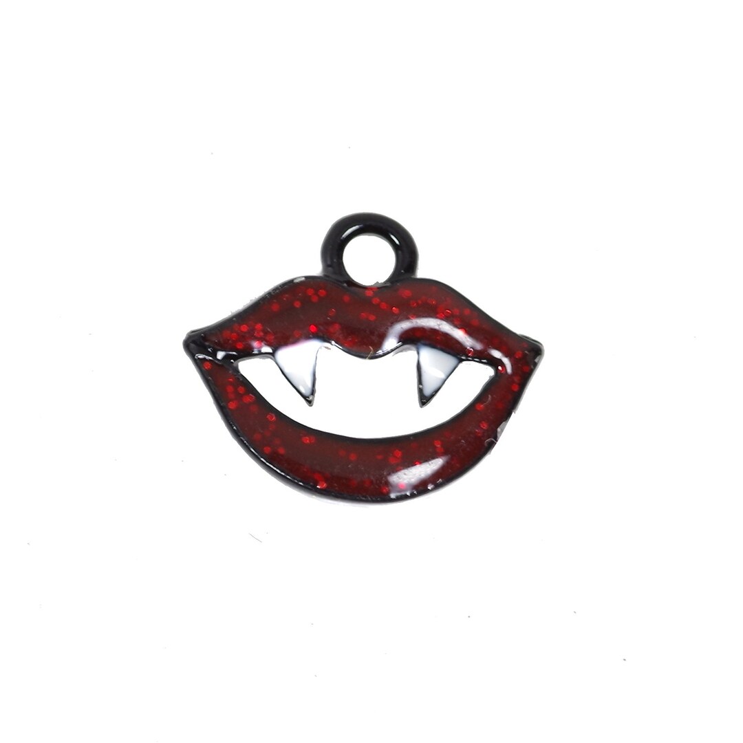 10 Pcs Evil Red Lip Enamel Charm Craft Supplies for Halloween Decor - Etsy