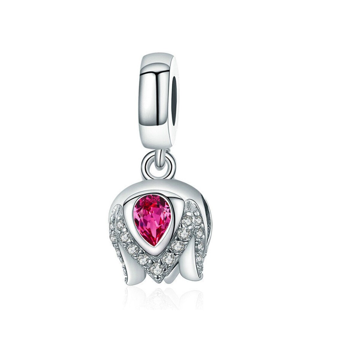 925 Sterling Silver Tulip Charm Bead for European Charm Bracelet - Etsy