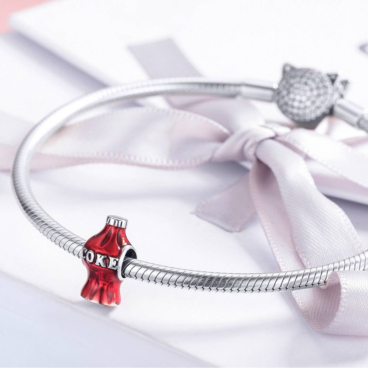 925 Sterling Silver Coke Drink Charm Bead Fits European Charm - Etsy