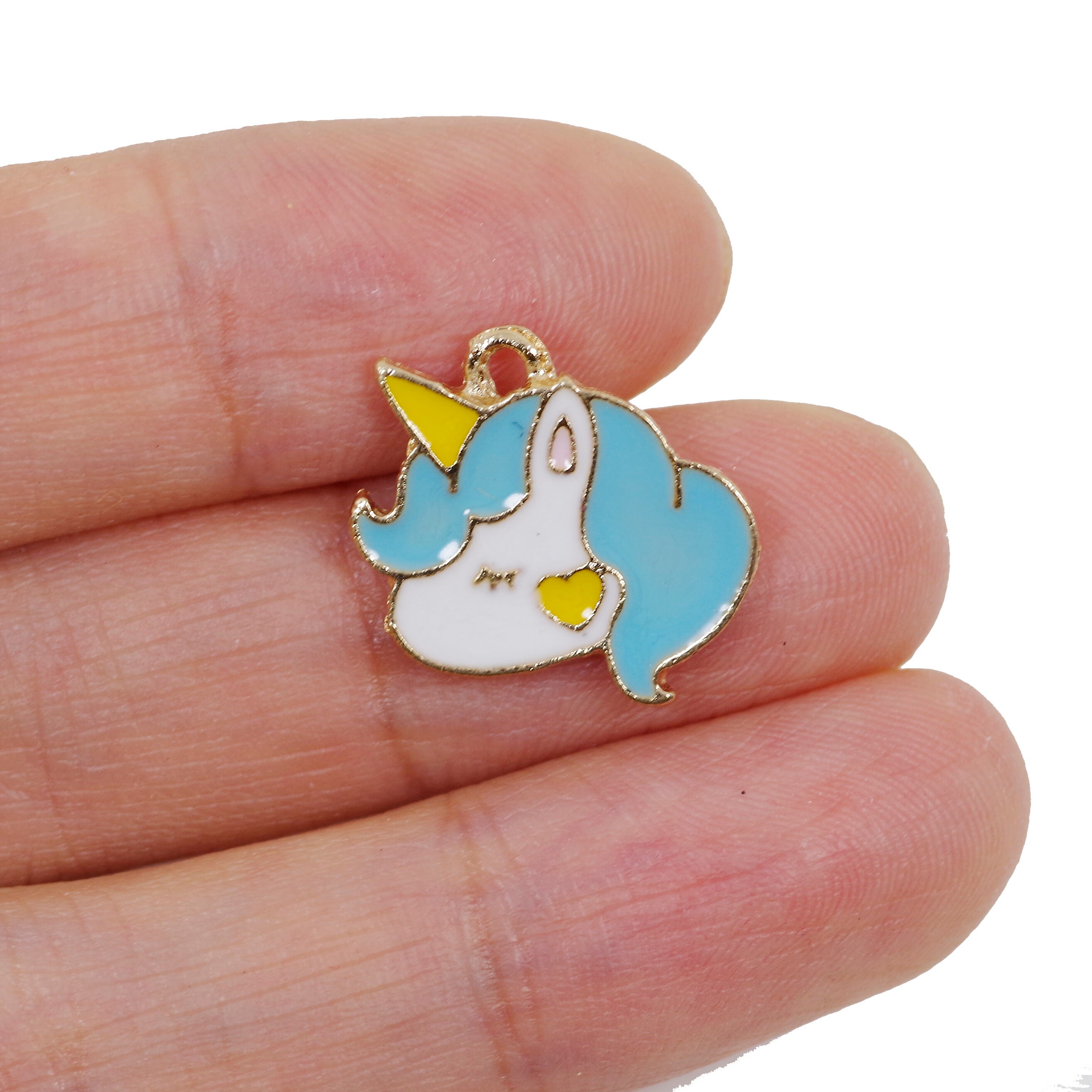 4 Pcs Unicorn Enamel Charm Craft Supplies 15mm X 16mm - Etsy