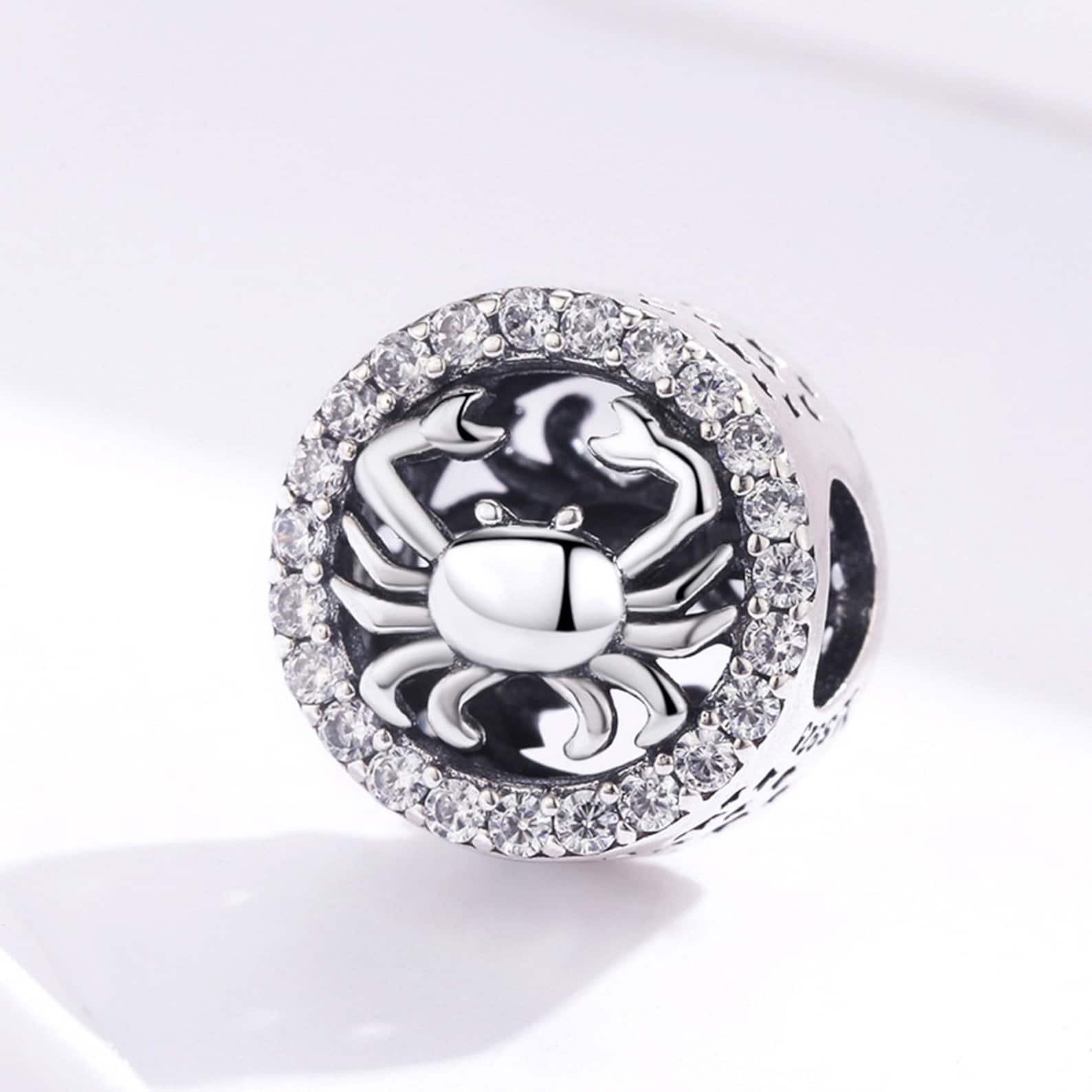 925 Sterling Silver Animal Crab Charm Bead Fits European Charm Bracelet ...
