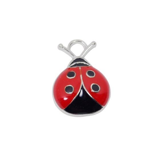 10 Pcs Ladybug Enamel Charm Craft Supplies - Etsy