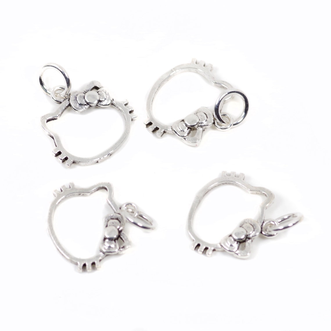 Vintage 925 Sterling Silver Hello Kitty Charm With Close Jump - Etsy