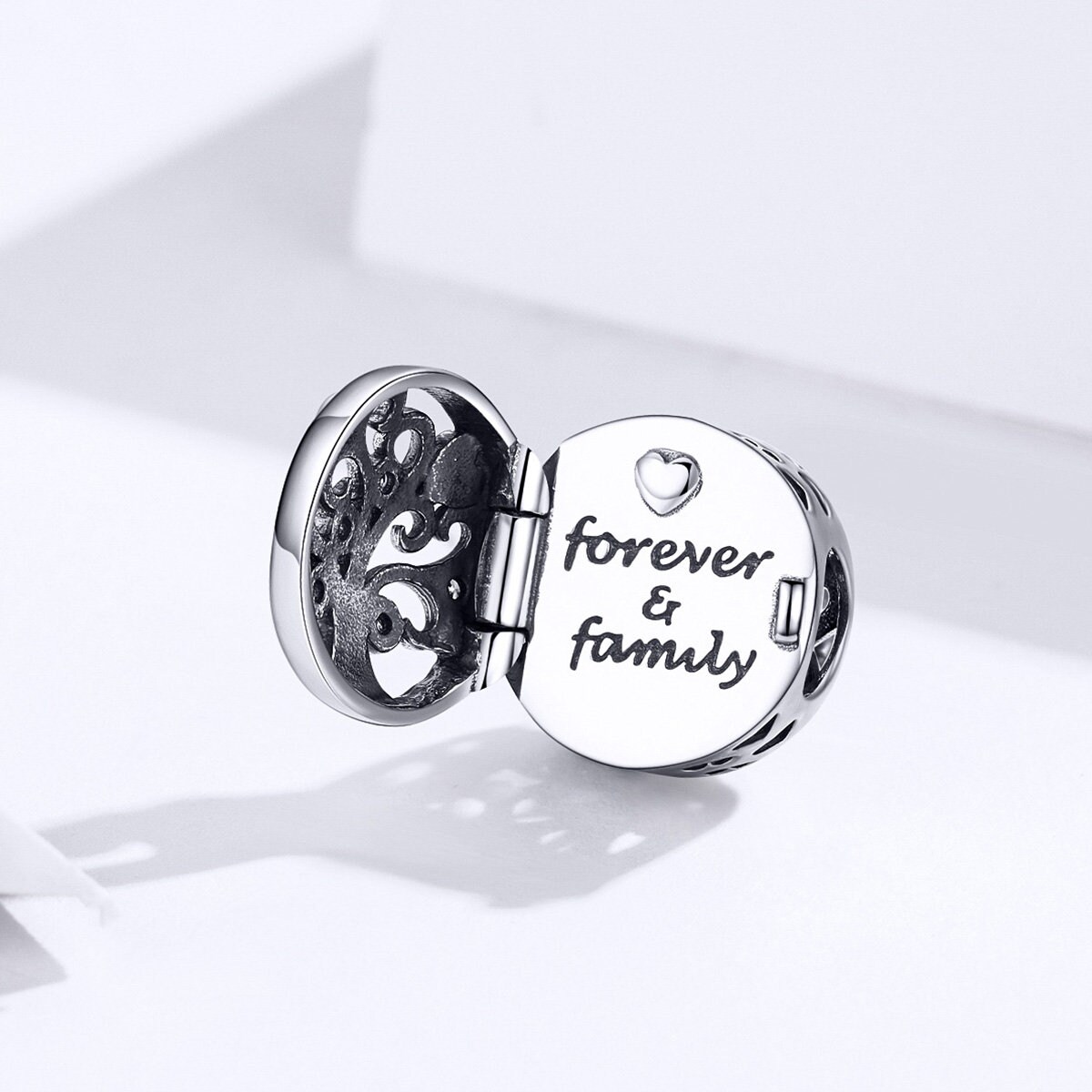 925 Sterling Silver Forever Family Charm Bead Fits European Charm ...
