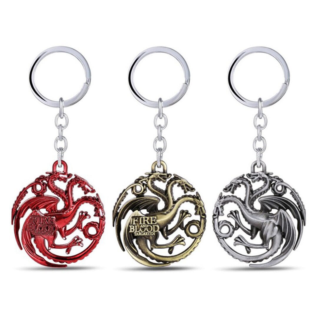 Game of Thrones Dragon Key Chain House Targaryen Key Chain - Etsy