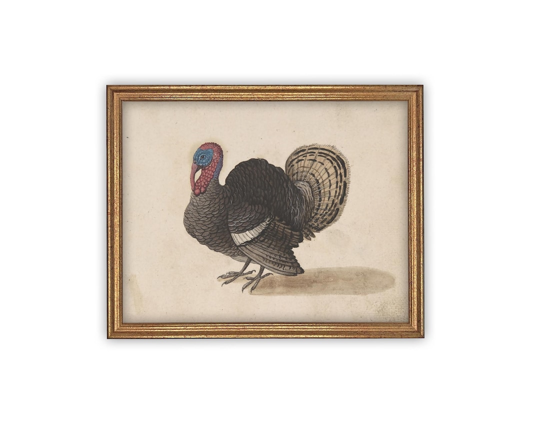 Vintage Framed Canvas Art // Framed Vintage Print // Vintage Painting ...