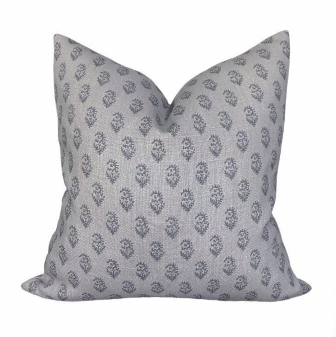 READY TO SHIP Peter Dunham Designer Pillow Cover Rajmata in Ash/gray ...