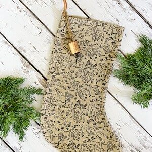 Vintage Inspired Floral Block Print Christmas Stockings Trendy ...