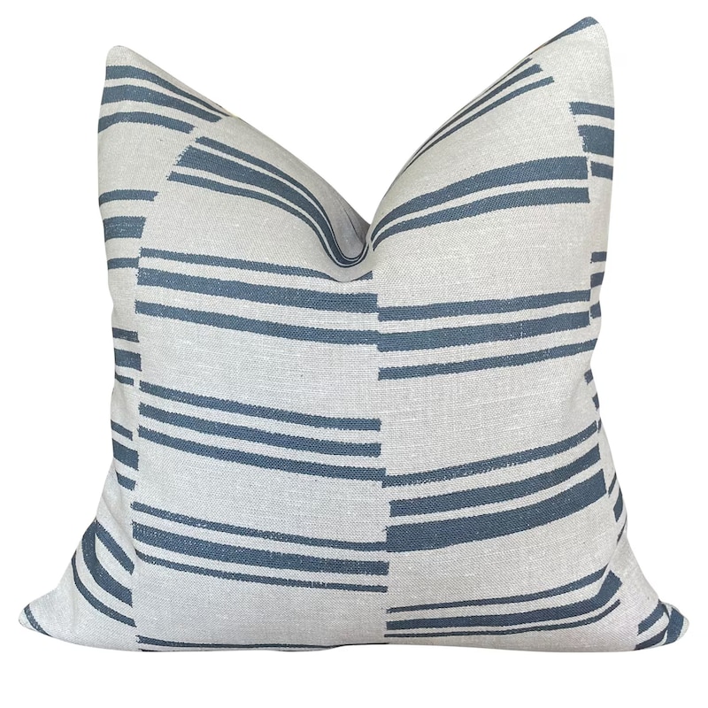 Blue Stripe Pillow - Etsy