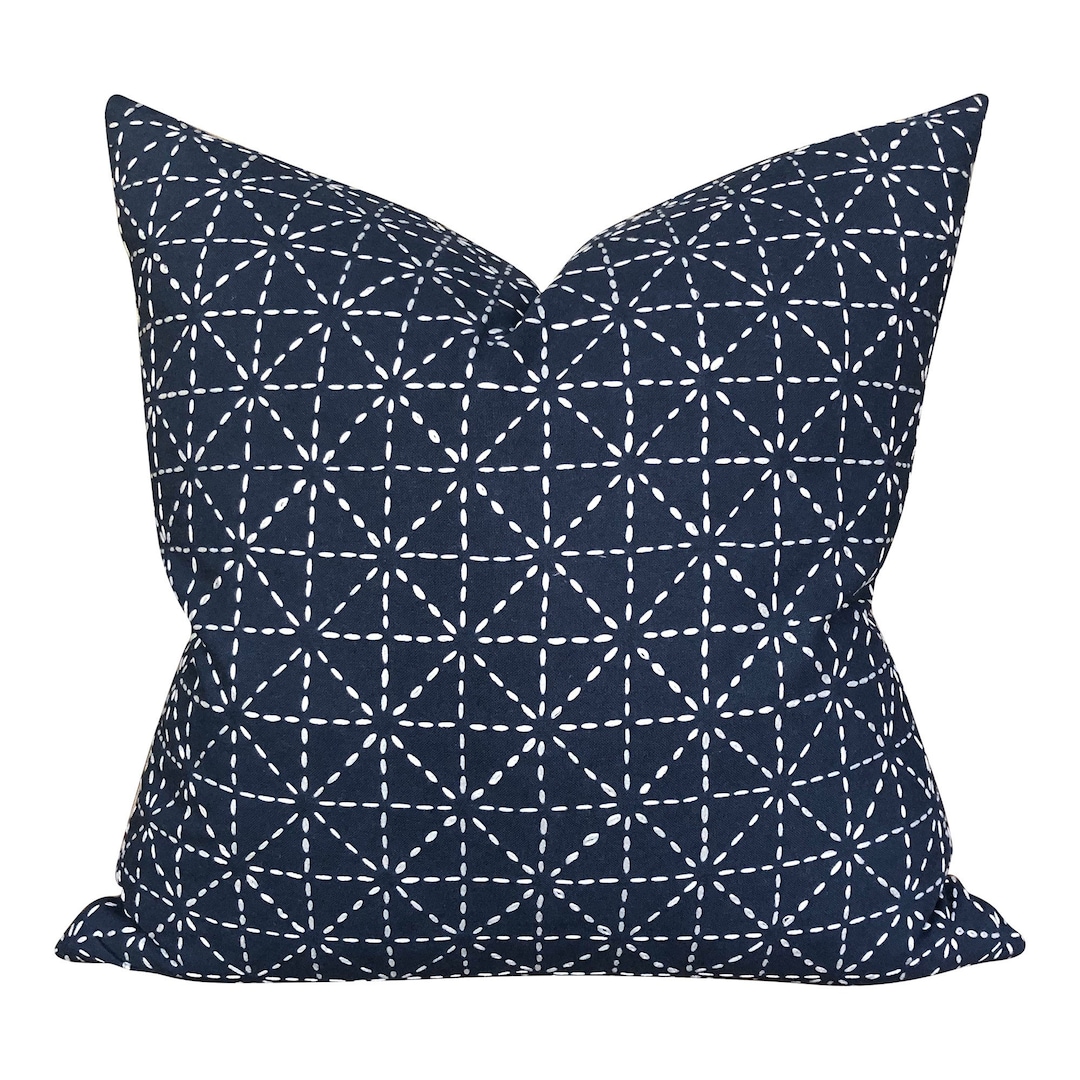 Kettlewell Collection Kimono in Indigo //designer Pillows // - Etsy