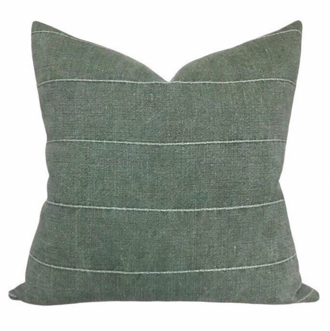 Faso in Drake Pillow // Green Vintage Pillow Cover // Farmhouse Decor ...