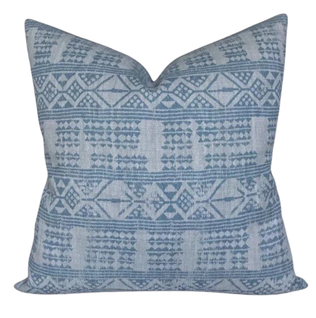 Peter Dunham Addis Designer Pillow Cover in Mist Blue - Etsy