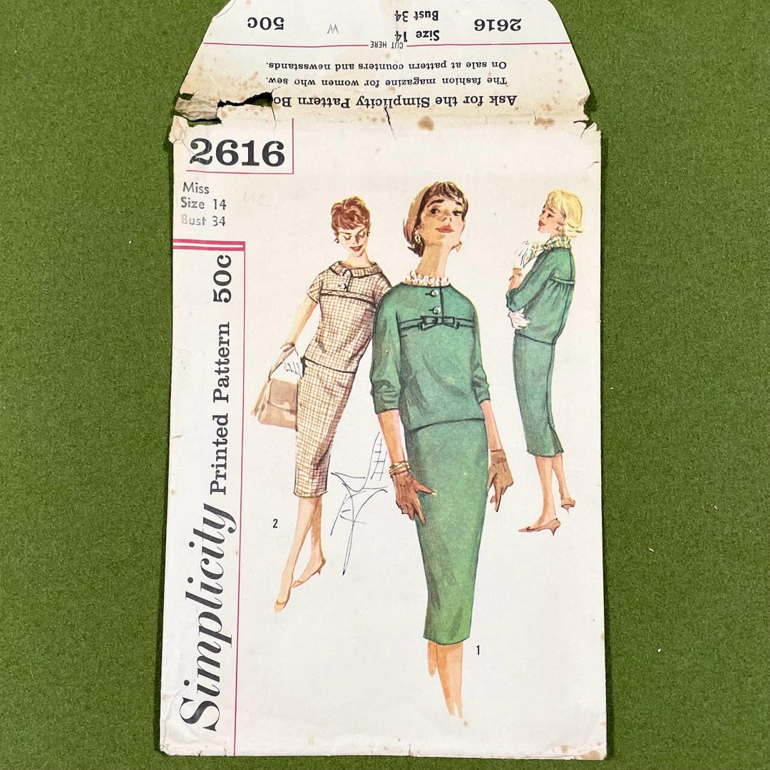 Saque Dress, Top and Skirt Simplicity Pattern 2616, B 34 (UNCUT) - Etsy
