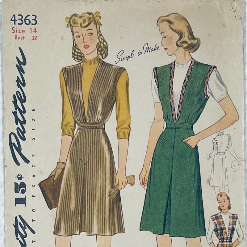 1940s Dress Patterns - Etsy