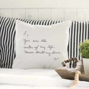 Love Note Pillow, Personalized Valentines Gift, Personalized Pillow ...