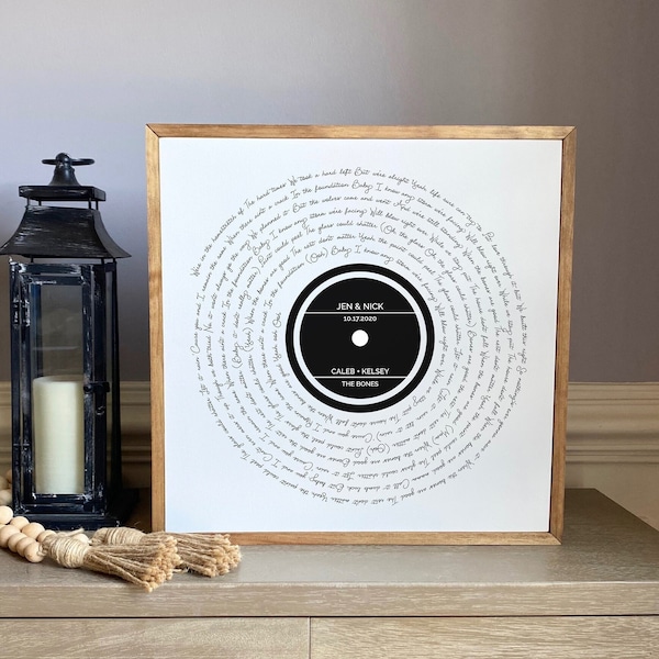 Lyrics Printed on Wood - Etsy