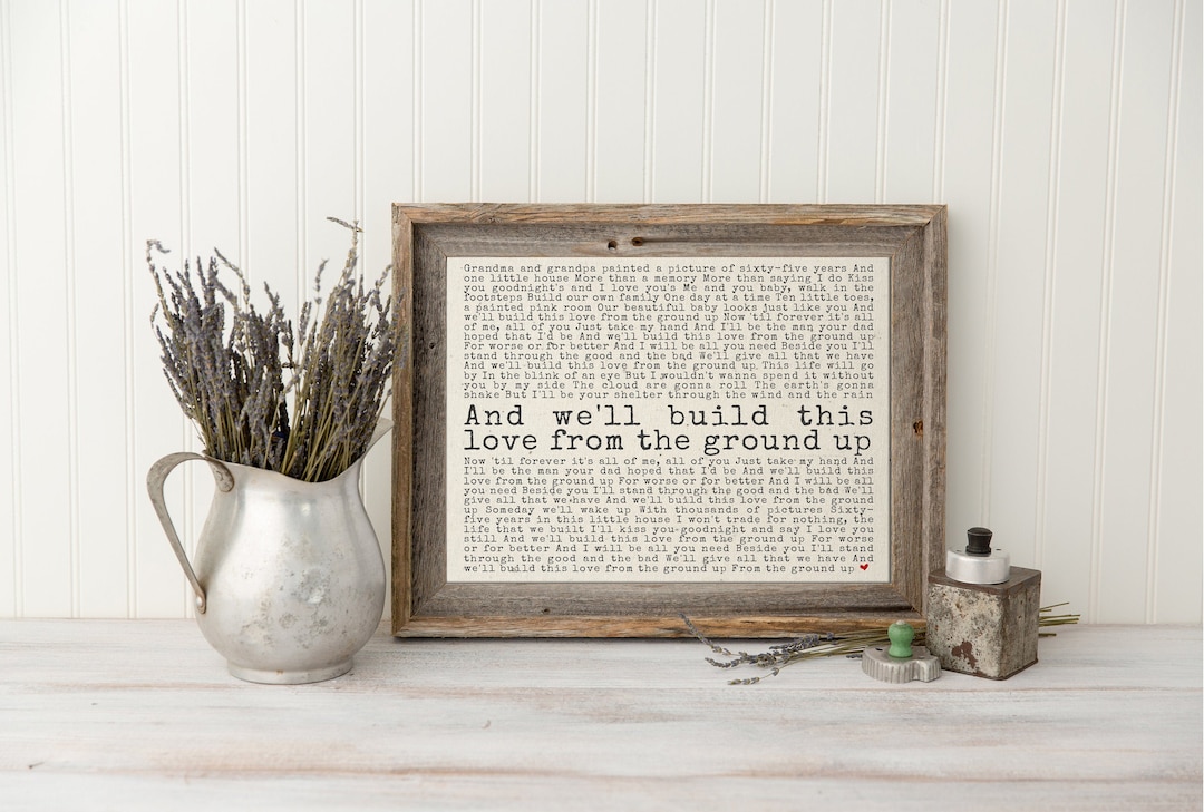 Custom Wedding Song Print First Dance Song Lyrics Paper Anniversary ...