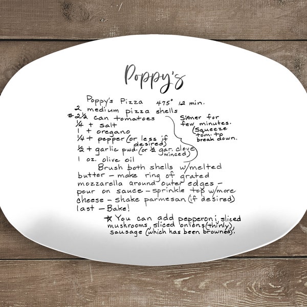 Handwritten Recipe - Etsy