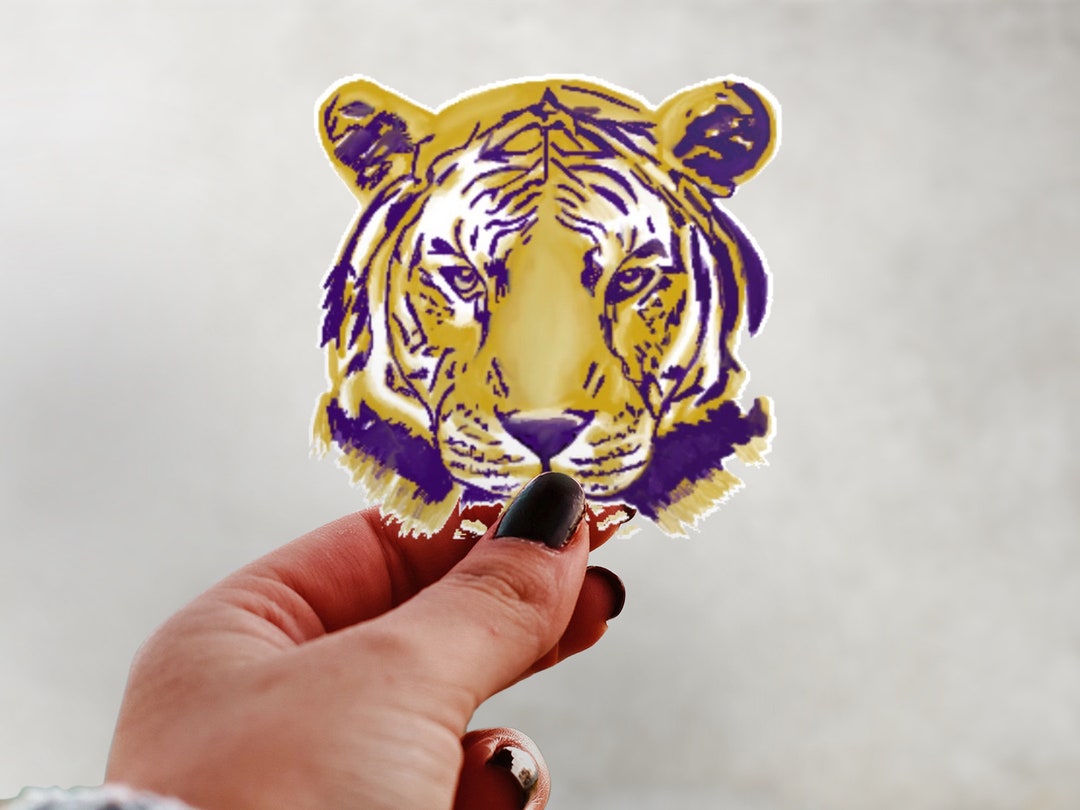 Purple and Yellow Gold Tiger- Game Day - Louisiana - Baton Rogue ...