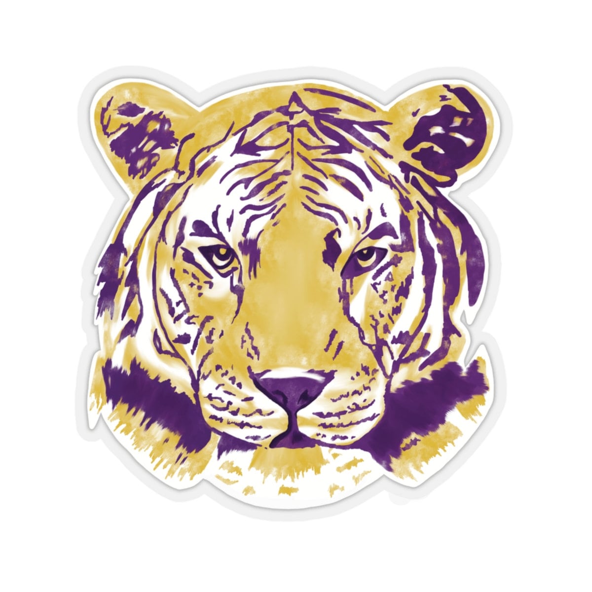 Purple and Yellow Gold Tiger- Game Day - Louisiana - Baton Rogue ...